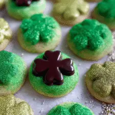 Green Gold Sugar Cookies Chocolate Clovers Recipe